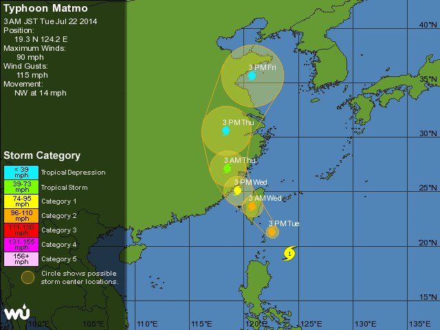 Nakon Rammasuna novi tajfun Matmo prijeti Tajvanu i Kini | Crometeo