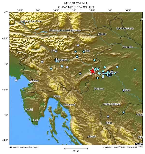 Potres jačine 4,8 Richtera u Sloveniji, osjetio se i u Hrvatskoj | Crometeo